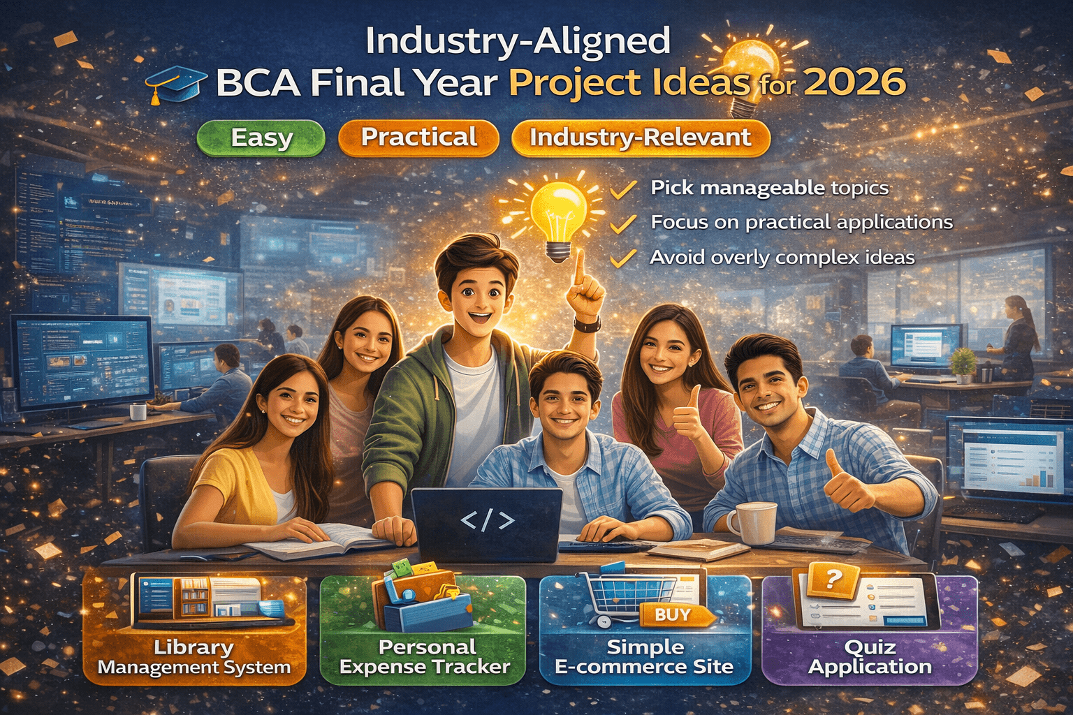 30 IT-Focused BCA Final Year Project Ideas for 2026