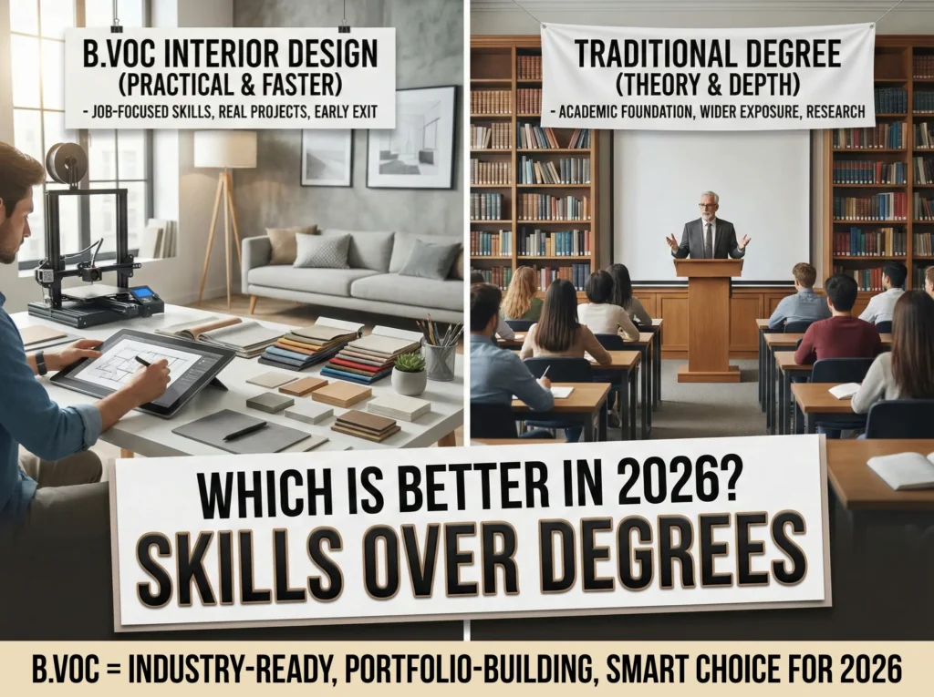B.Voc Interior Design 2026 is Better Than Traditional Degrees?